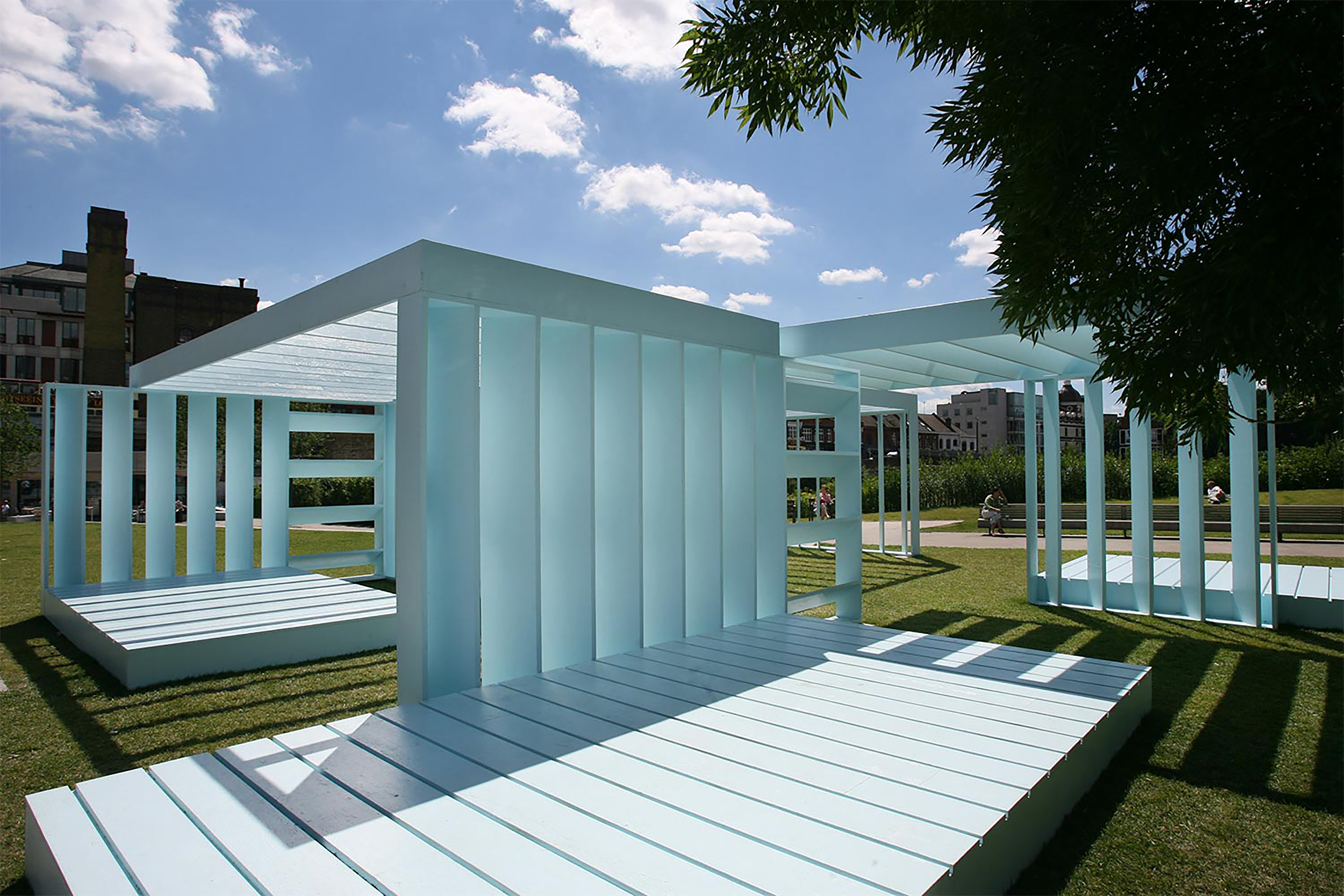 UP Projects Powder Blue Orthogonal Pavilion